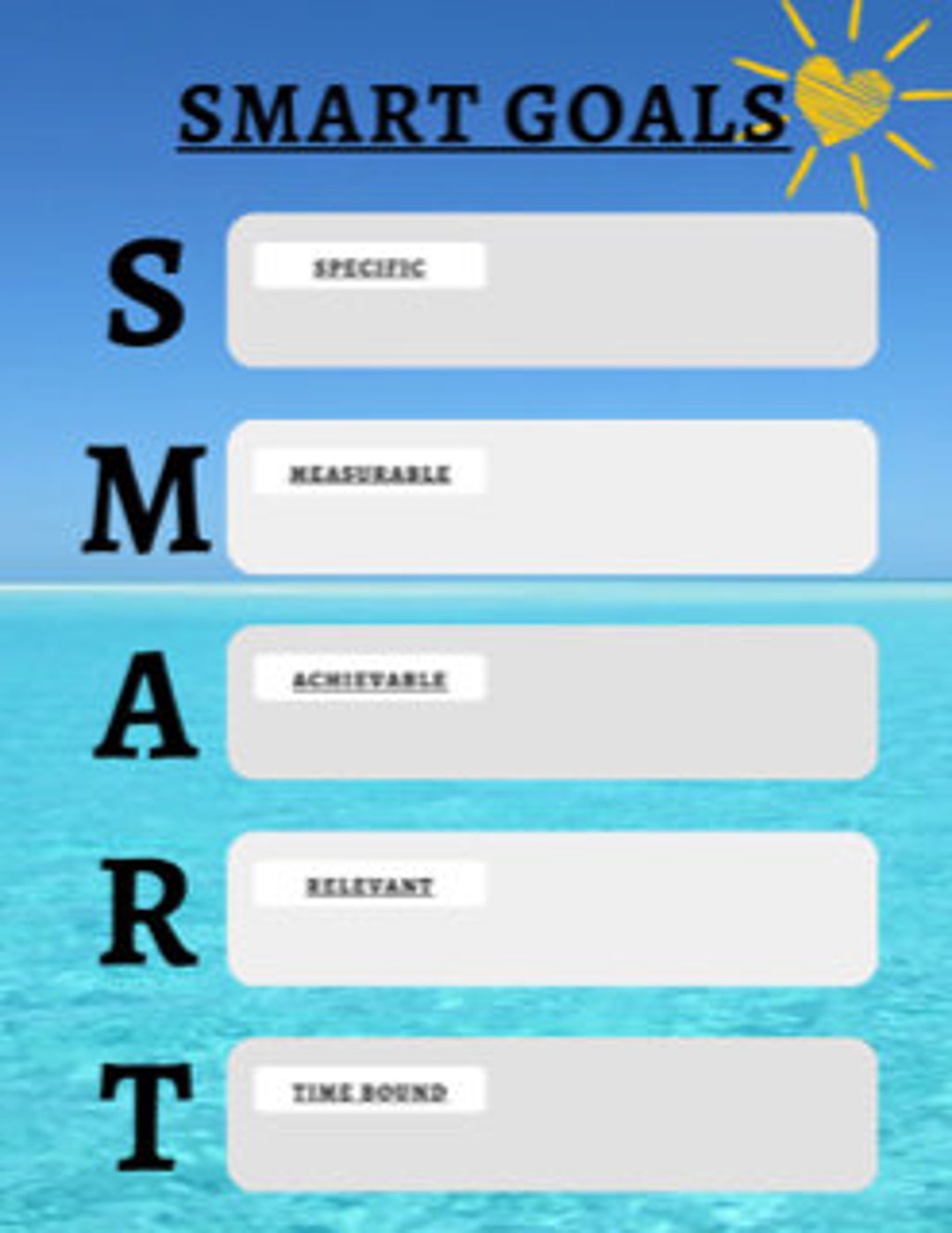 Smart Goals Planner Etsy