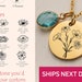 Personalized Birth Month Flower Bouquet Necklace, Unique Christmas Gift ...