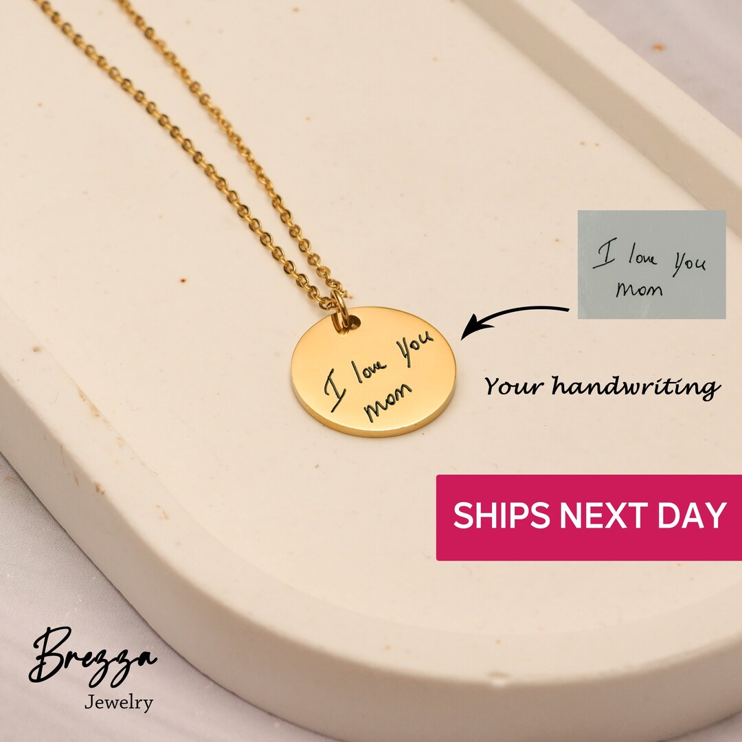 Custom Actual Handwriting Signature Personalized Handmade Jewelry ...