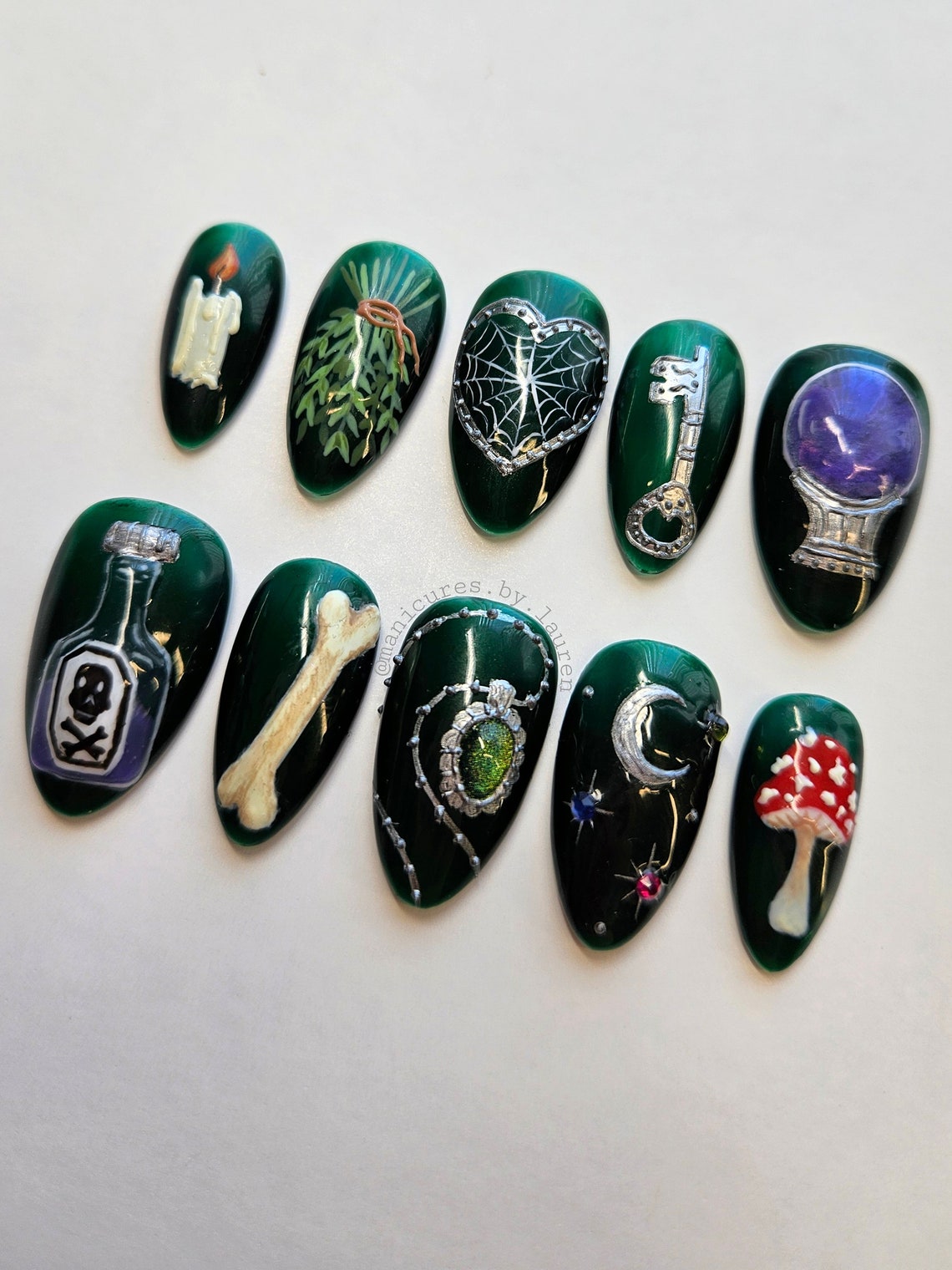 Woodland Witch | Forest Witch Textured Mix N' Match Press on Nail Set ...