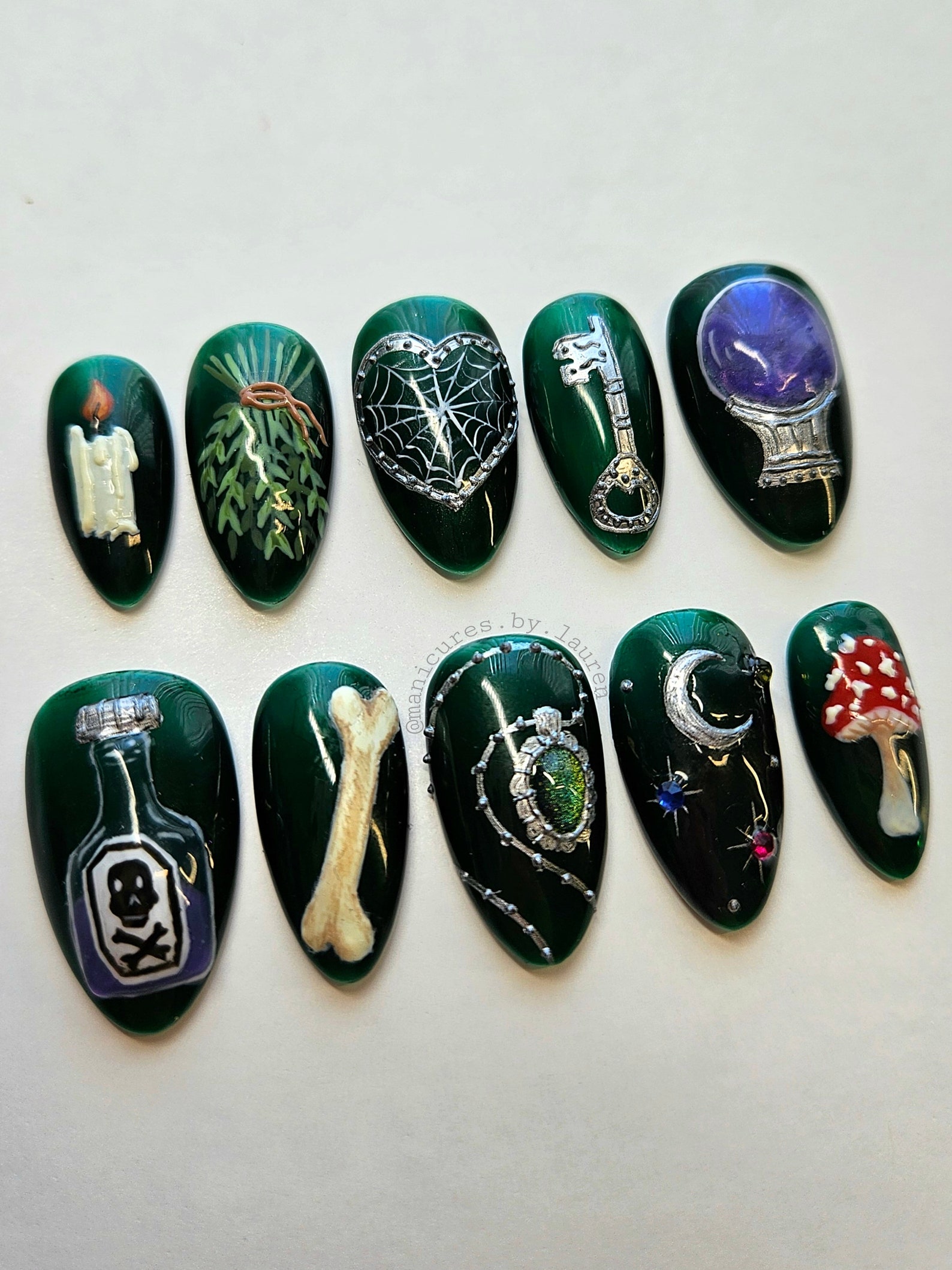 Woodland Witch | Forest Witch Textured Mix N' Match Press on Nail Set ...