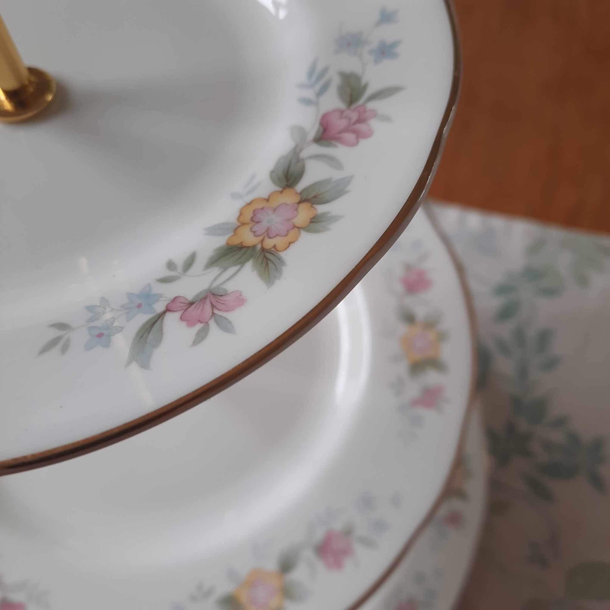 Vintage Royal Stuart Bone China Tea Stand/ English China Cake Stand ...