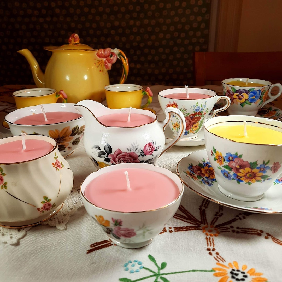 Multi-pack Tea Cup Candles /vintage Tea Cup Candles/ Multi Container ...