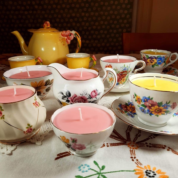 Tea Cup Candles - Etsy