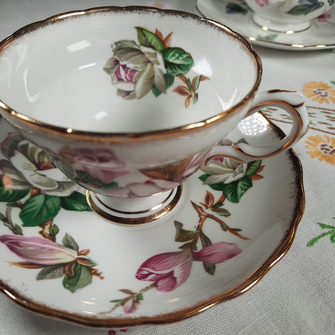 Vintage Mix and Match China Tea Set for 4, Pink Florals/ Vintage China ...