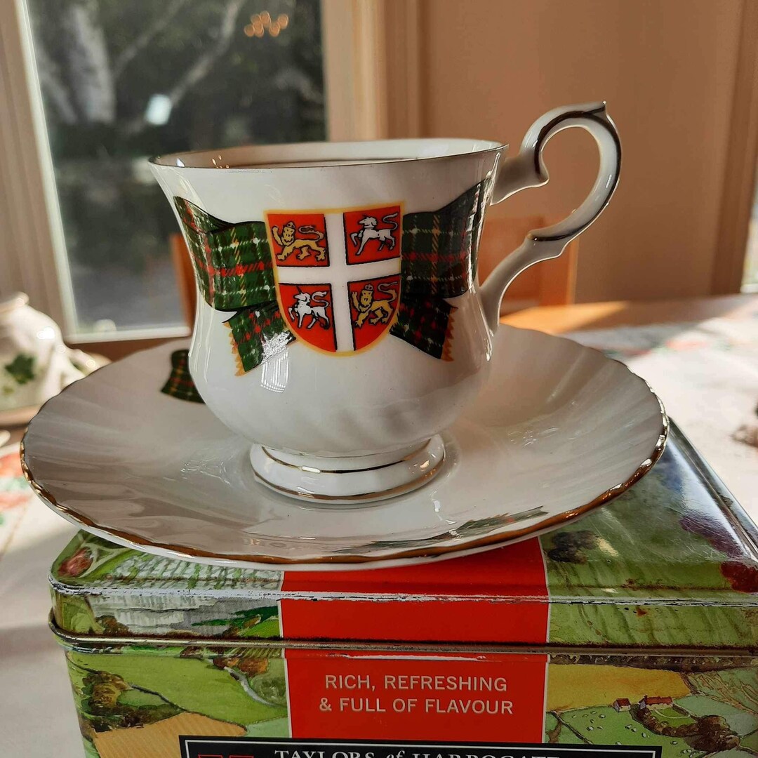 Souvenir Newfoundland Tartan China Cup and Saucer/ Bone China Tea Cup ...