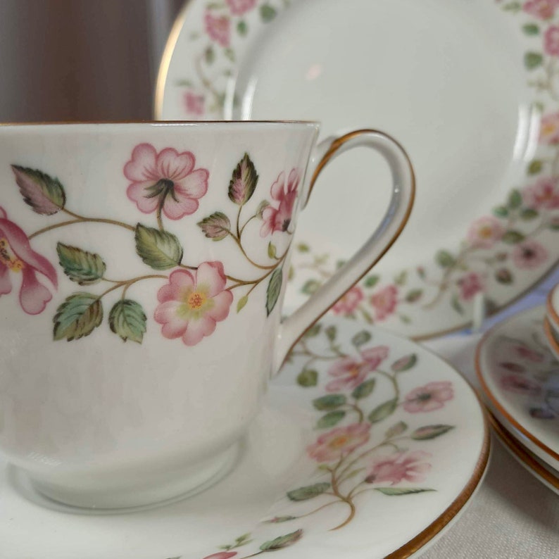 Royal Doulton woodland Rose Trio/ Royal Doulton China/ Woodland Rose ...