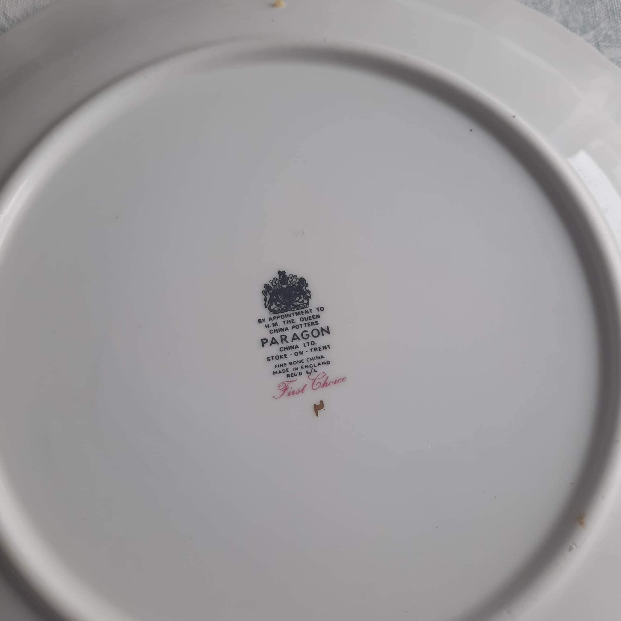 Vintage Paragon first Choice Eared Cake Plate/ China Cake Plate/ China ...