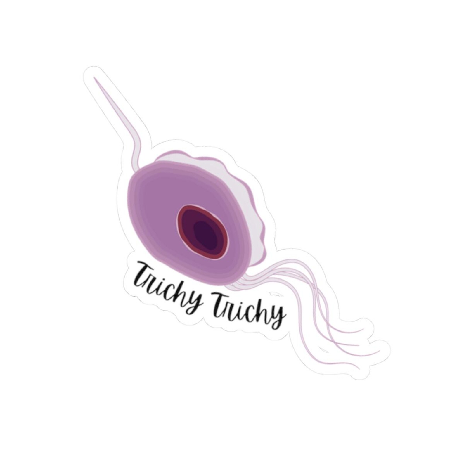 Funny Microbe Trichomonas Sticker, Biology Decal, Med Tech, Lab Tech ...