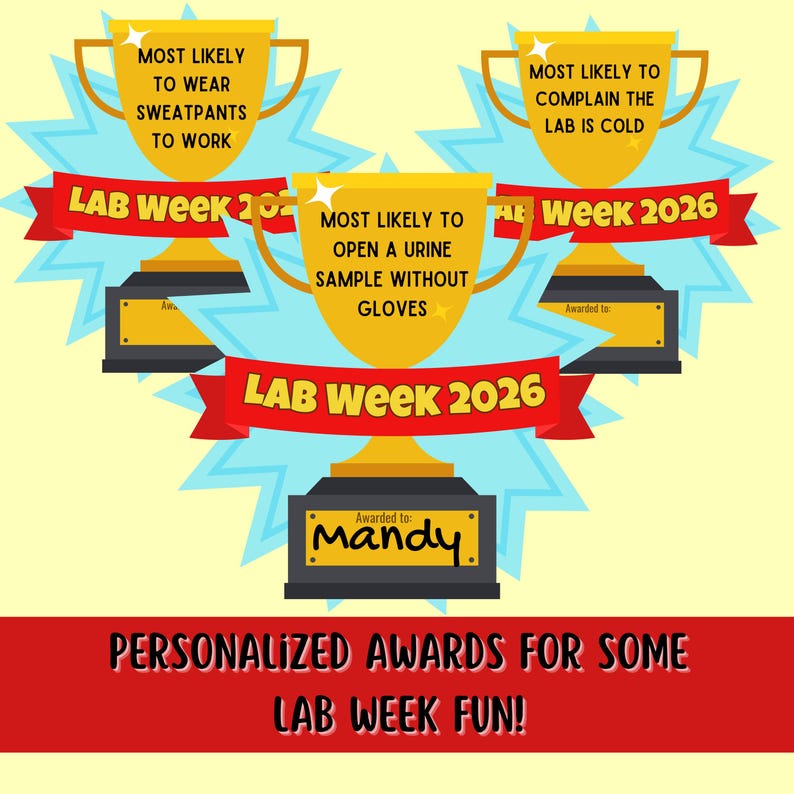 Fun Lab Week Idea "most Likely To" Awards, Laboratory Professionals ...