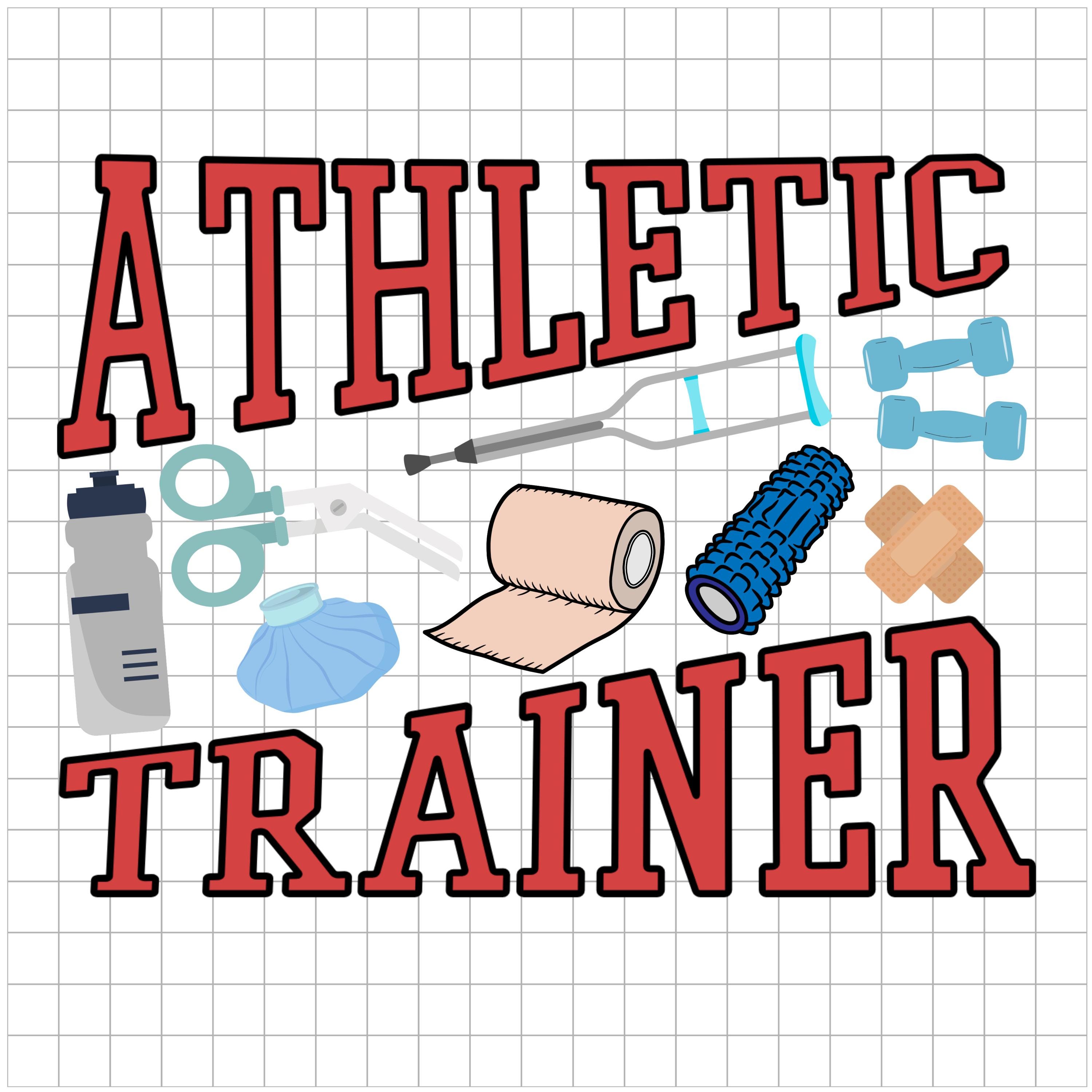 Athletic Trainer SVG/PNG Digital Download, Sports Medicine, Instant, AT ...