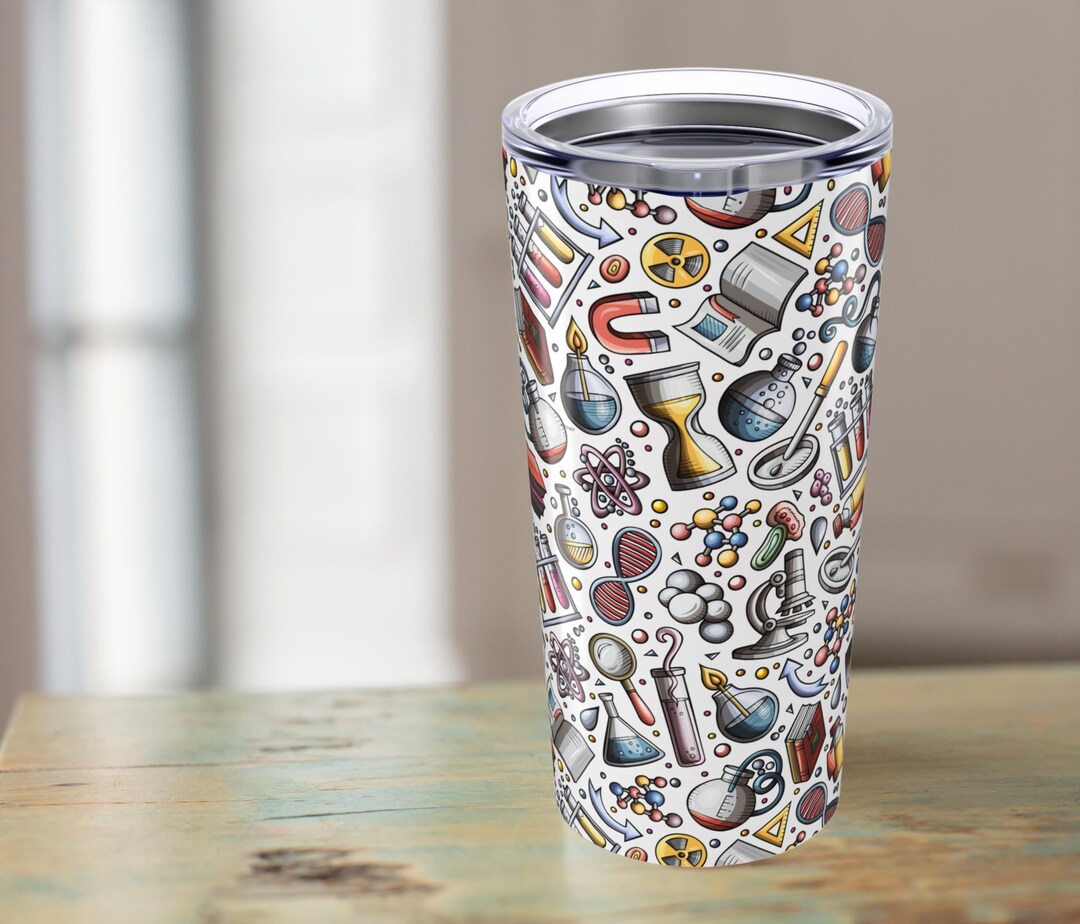 Science Laboratory Pattern Tumbler Chemistry Teacher Gift, Scientist ...