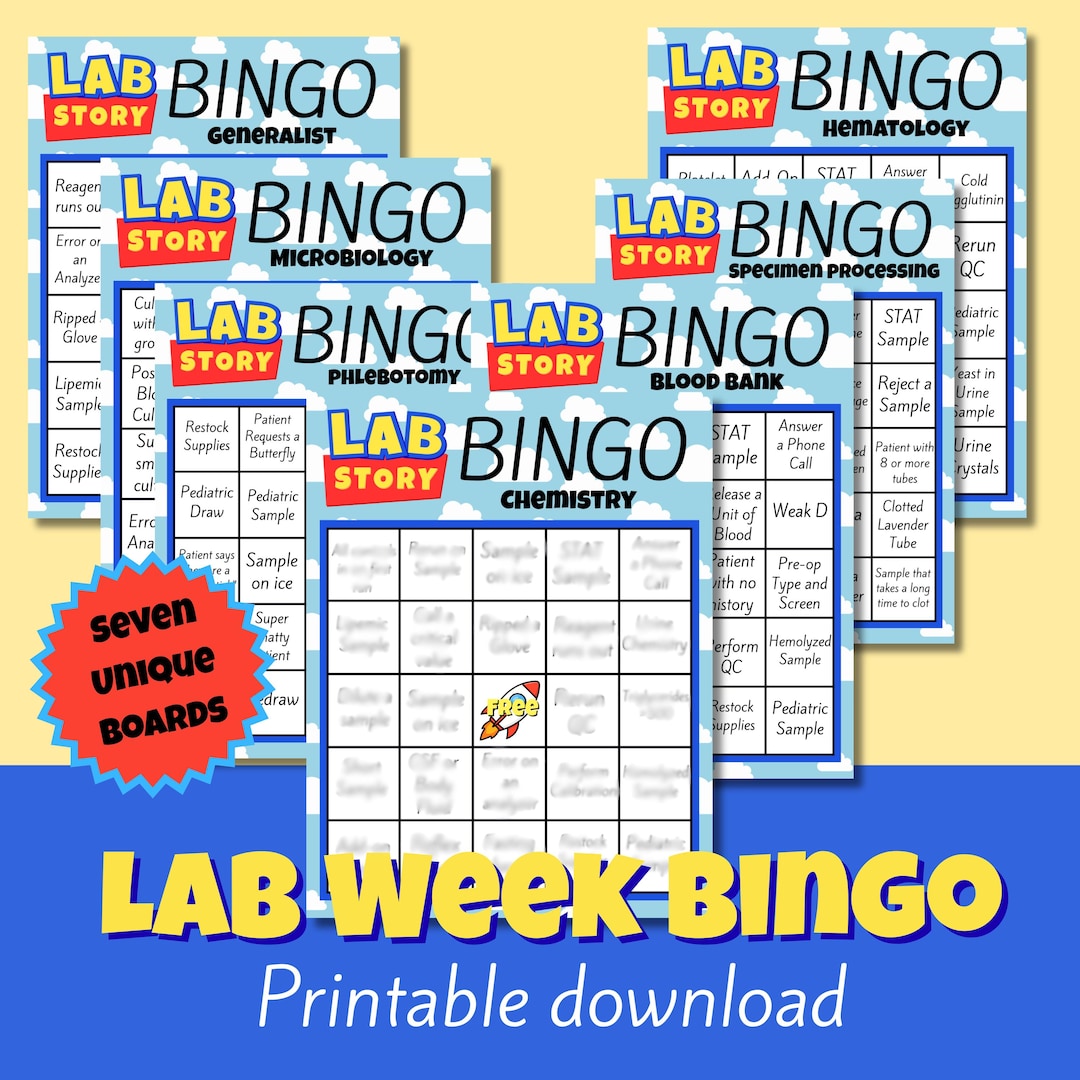 Lab Week 2026 Bingo Game Activity- Lab Story, Printable Digital PDF ...