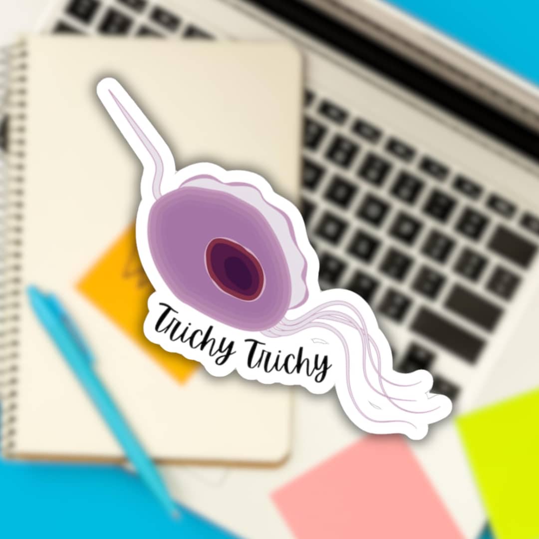 Funny Microbe Trichomonas Sticker, Biology Decal, Med Tech, Lab Tech ...