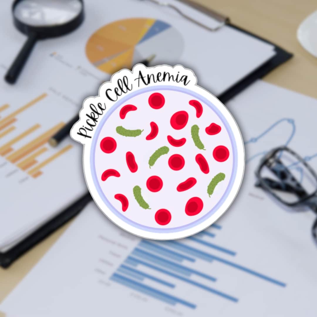 Pickle Cell Anemia Funny Lab Sticker Vinyl Decal Laboratory Humor ...