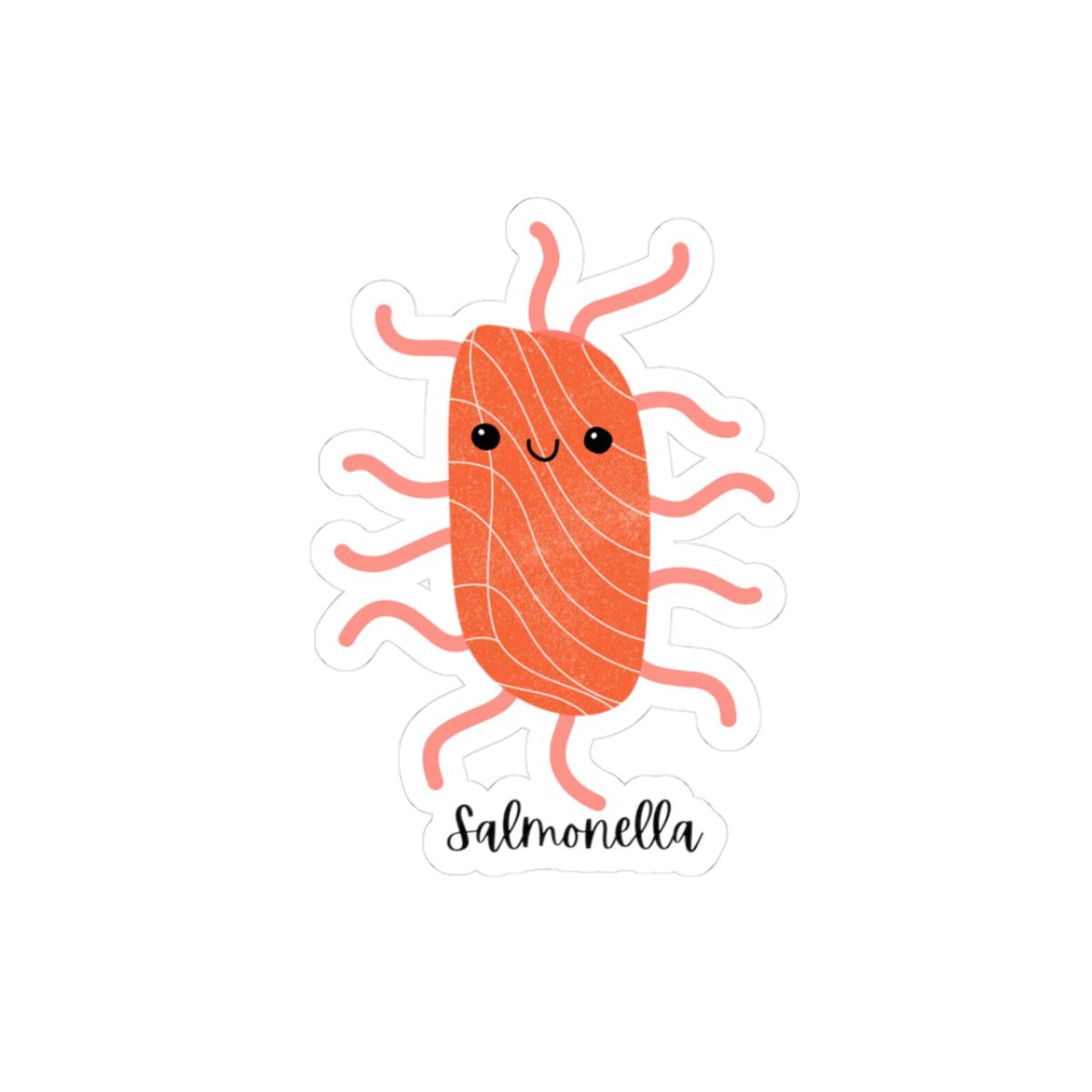 Microbiology Funny Salmonella Sticker, Science Decals for Laptop, Water ...