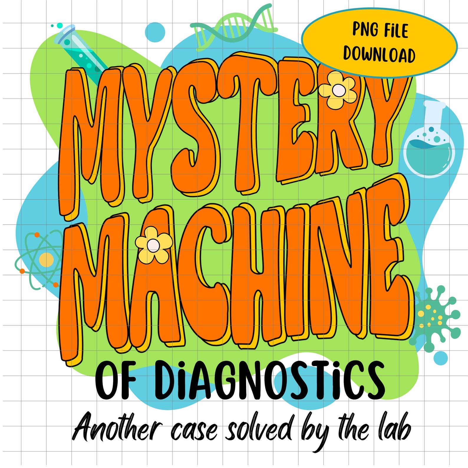 Lab Week 2025 PNG Digital Download, Mystery Machine of Diagnostics ...