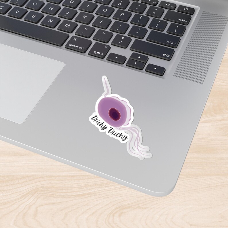 Funny Microbe Trichomonas Sticker, Biology Decal, Med Tech, Lab Tech ...