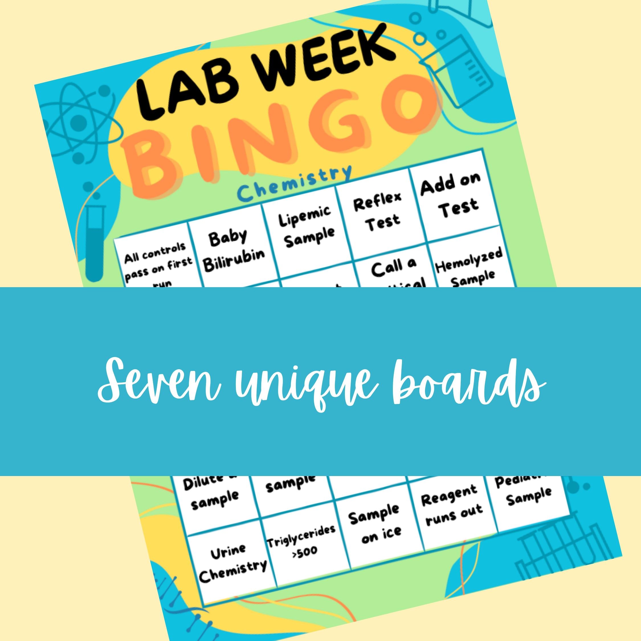 Lab Week 2025 Bingo Game-mystery Machine of Diagnostics Another Case ...