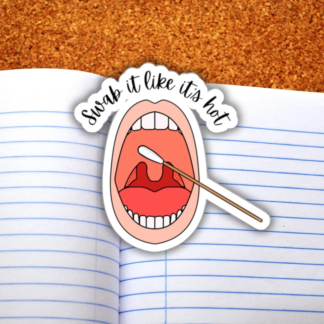 Swab It Like It's Hot Funny Sticker Lab Tech Nurse Phlebotomist ...