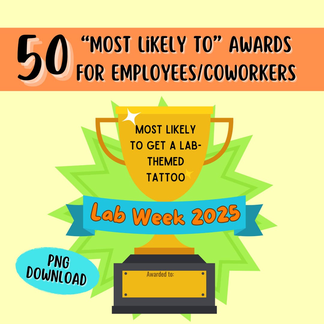 Fun Lab Week Idea "most Likely To" Awards, Laboratory Professionals ...