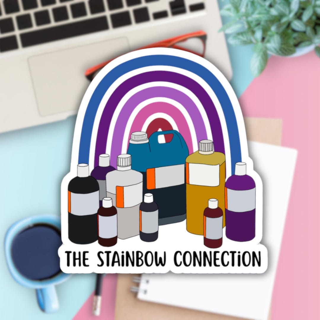 Stainbow Funny Sticker, Pathology Histology Laboratory Humor, Med Tech ...