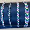 4 Bracelet Pack | Gift Set Braided, Fishtail, Candy Stripe & Chevron ...