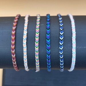 CUSTOMIZABLE Fishtail Braided Friendship Bracelet Woven String Bracelet ...