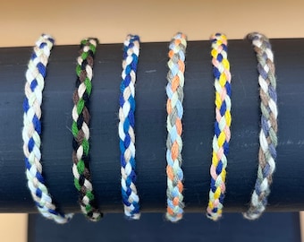CUSTOMIZABLE Fishtail Braided Friendship Bracelet Woven String Bracelet ...