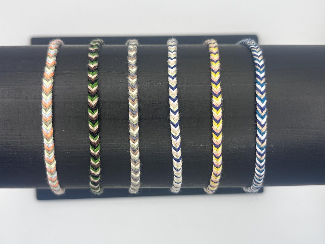 CUSTOMIZABLE Fishtail Braided Friendship Bracelet Woven String Bracelet ...