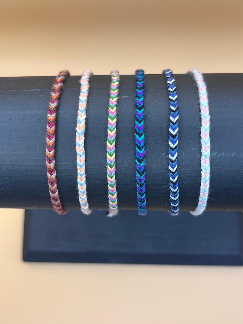 CUSTOMIZABLE Fishtail Braided Friendship Bracelet Woven String Bracelet ...