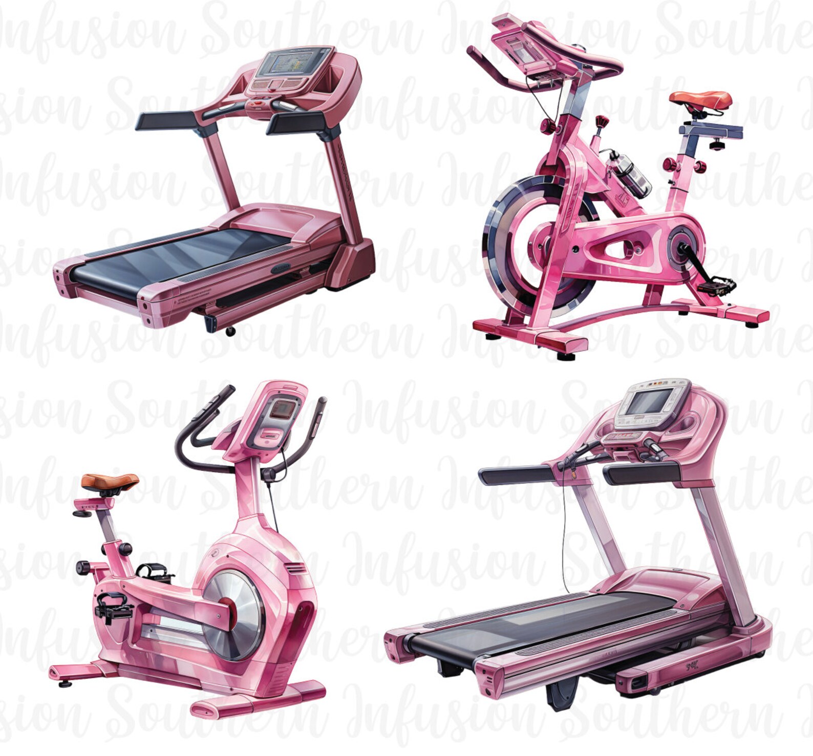 Fitness Clipart, Gym Girl Clipart, Cardio Workout, Personal Trainer ...