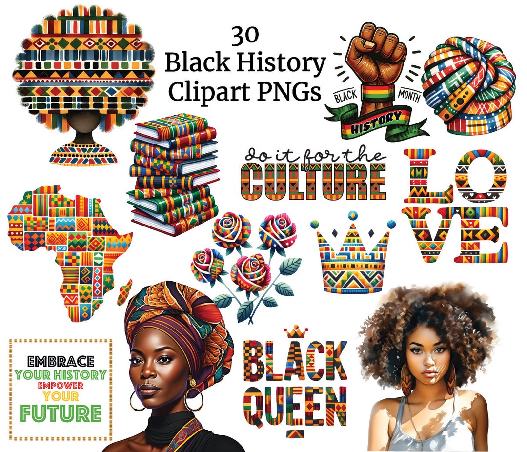 Black History Clipart, Black History Month PNG Bundle, Juneteenth Png ...