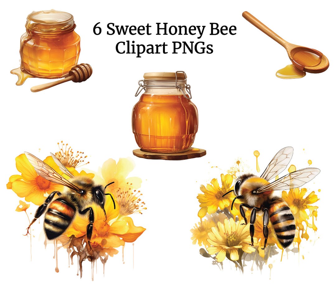 Sweet Honey Bee Clipart, Cute Bee Clipart, Bumblebee Clipart, Beekeeper ...
