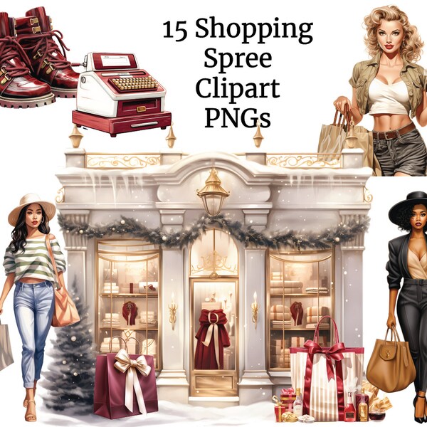 Shopping Clipart - Etsy