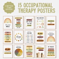 Occupational Therapy Posters, Set of 15, Occupational Therapy Bundle ...