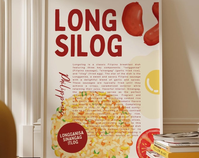 Filipino Food Art Print, Filipino Cuisine Wall Art, Philippines Food ...