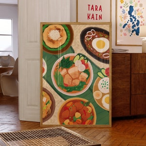 Pinoy Food Illustration Print - Kitchen Posters Print, Philippines ...
