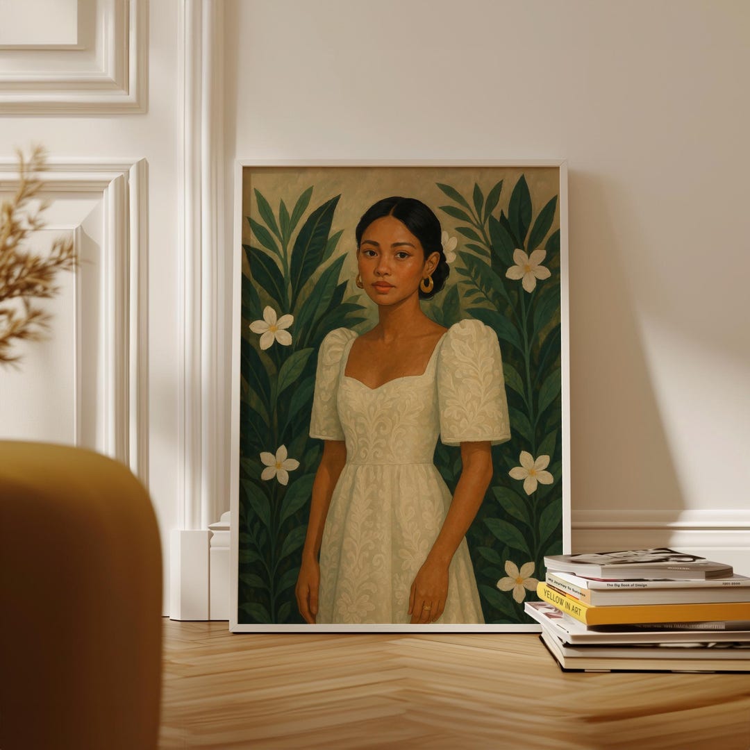 Modern Filipina Woman Wall Art - Pinay Beauty, Philippines Wall Art ...