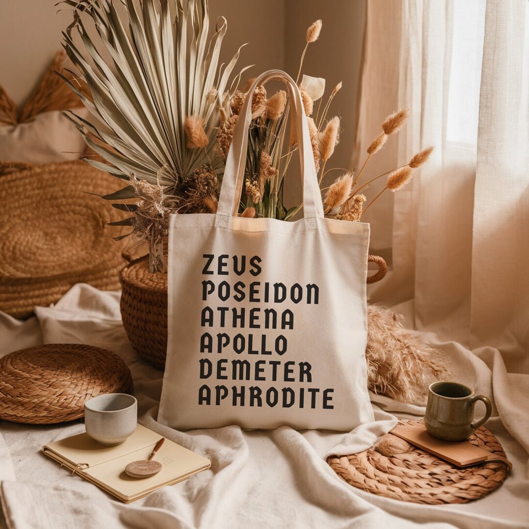 Greek Mythology Tote Bag Literary Gifts, Greek Aesthetic, Mythology ...