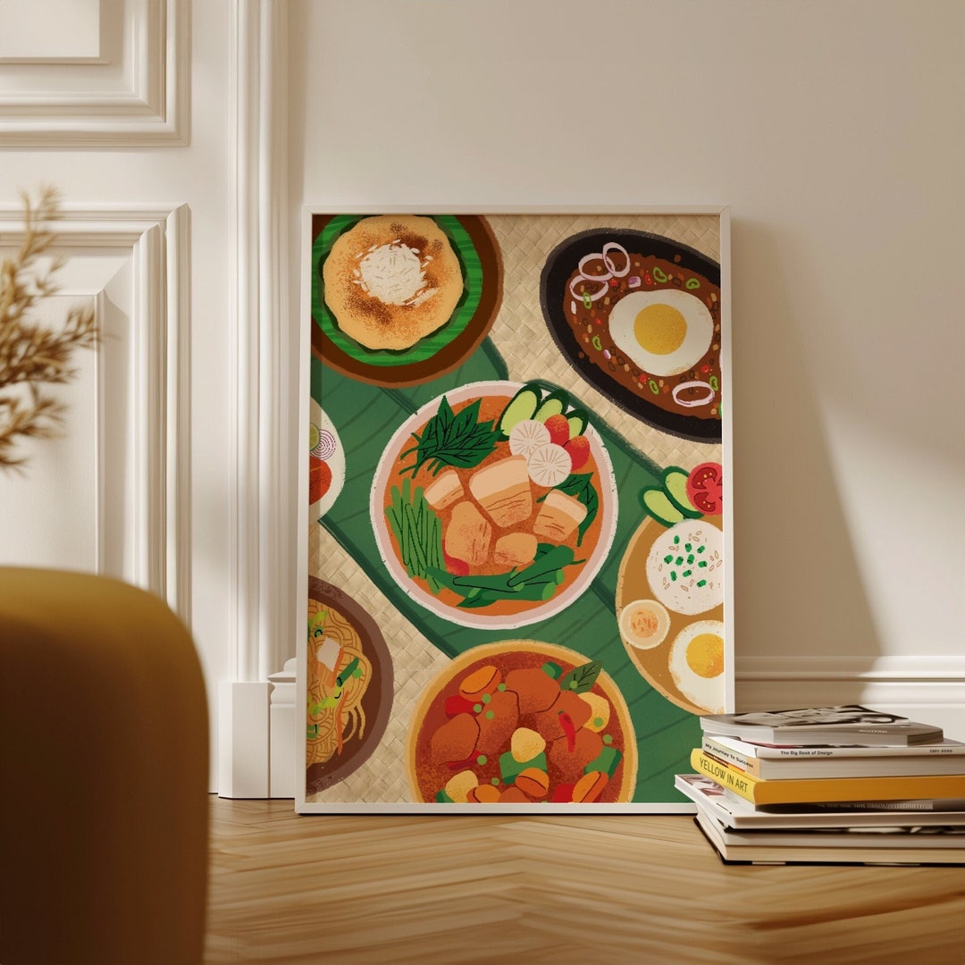 Pinoy Food Illustration Print - Kitchen Posters Print, Philippines ...