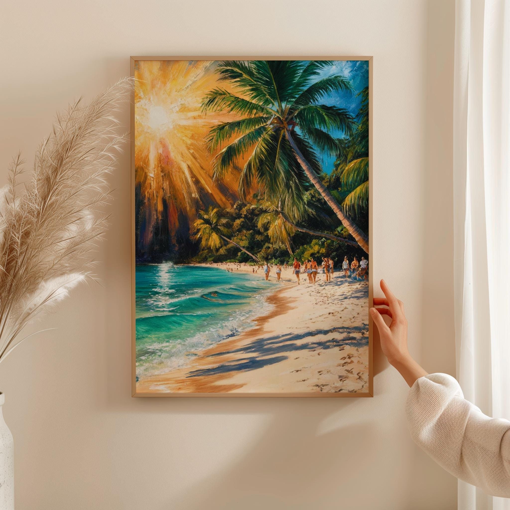 Philippines Beach Painting - Tagalog Modern Art Posters, Living Room ...