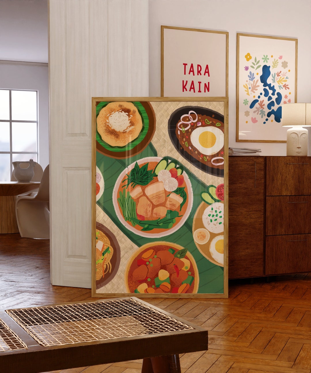 Pinoy Food Illustration Print Kitchen Posters Print, Philippines Trendy ...