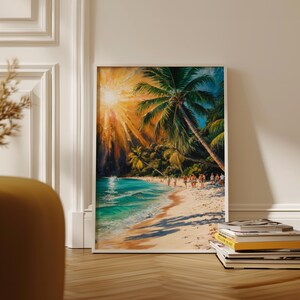 Philippines Beach Painting - Tagalog Modern Art Posters, Living Room ...