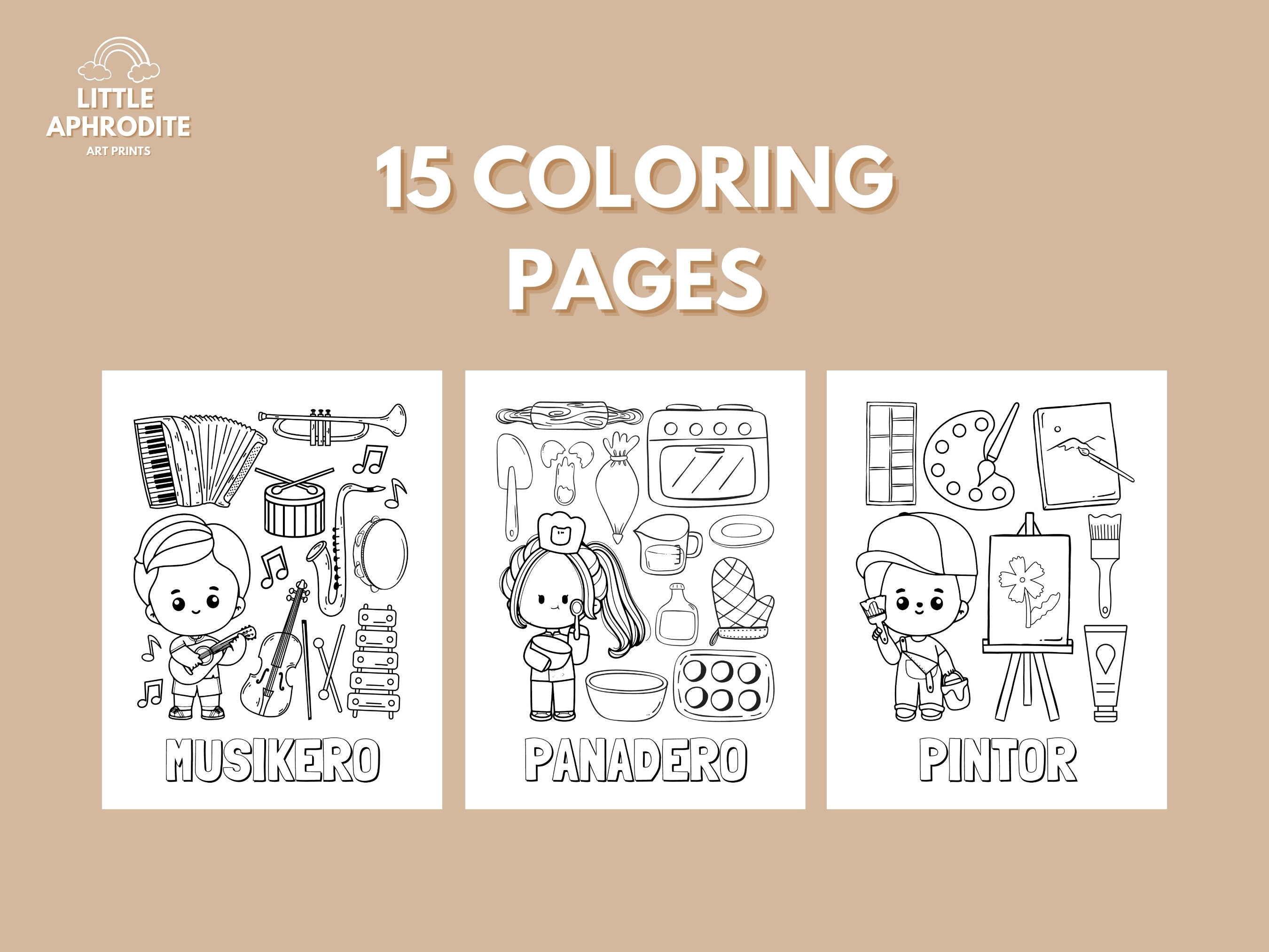 Tagalog Filipino Professions Coloring Sheets Toddler Busy Book Pages ...