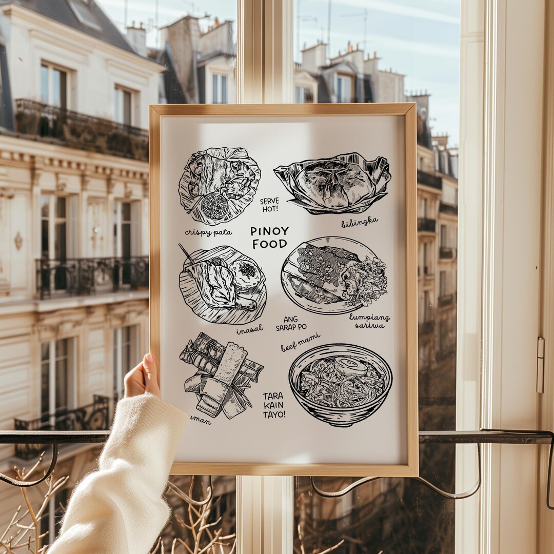 Minimalist Filipino Food Poster - Filipino Food Art, Cultural Wall ...