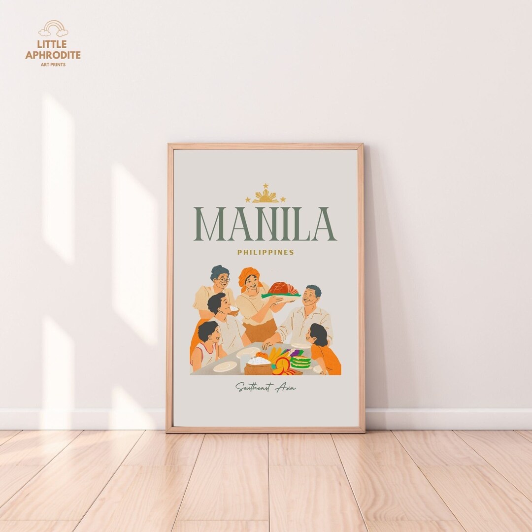 Filipino Culture Food Poster Decoration Cute Kitchen Pantry ...