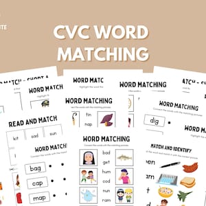 CVC Phonics Activity Book for Kids Printable Activity Worksheets ...