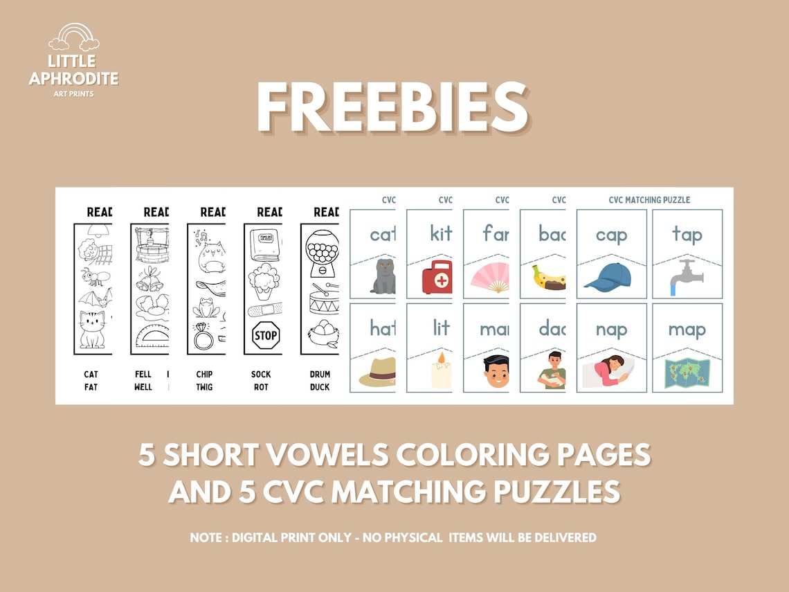 CVC Phonics Activity Book for Kids Printable Activity Worksheets ...