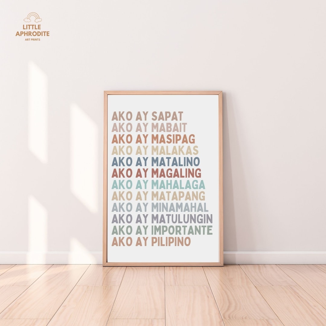 Filipino Affirmations Printable Wall Art Philippines Educational ...